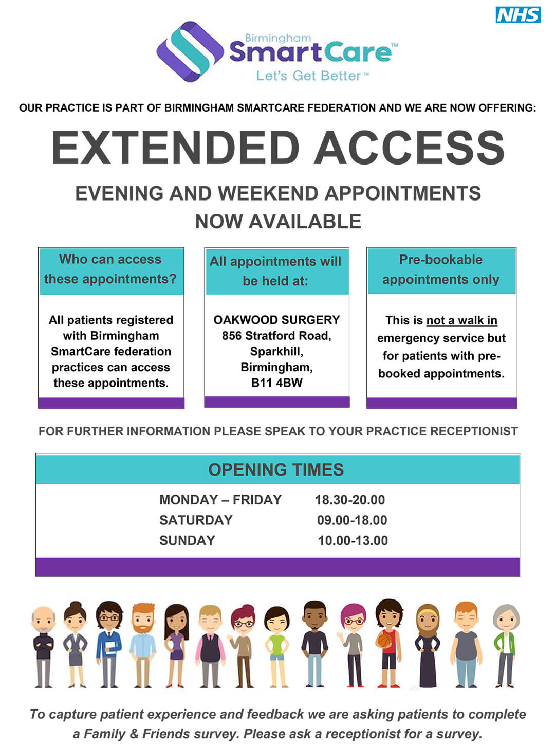 Extended Access to Appointments | Vicarage Road Surgery